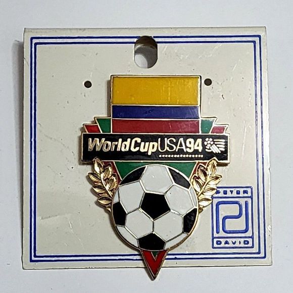 Other | World Cup 1994 Columbia Flagsoccer Enamel Pin By Peter David ...